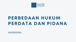 Perbedaan Hukum Perdata dan Pidana